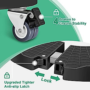 sanyi Plant Caddy with Wheels Heavy Duty, 15-21" Adjustable Plant Stand with Wheels, Large Plant Dolly Cart for Vertical Garden Tower, Vertical Planters, Patio Umbrella Base, Plant Pots, Trash Can