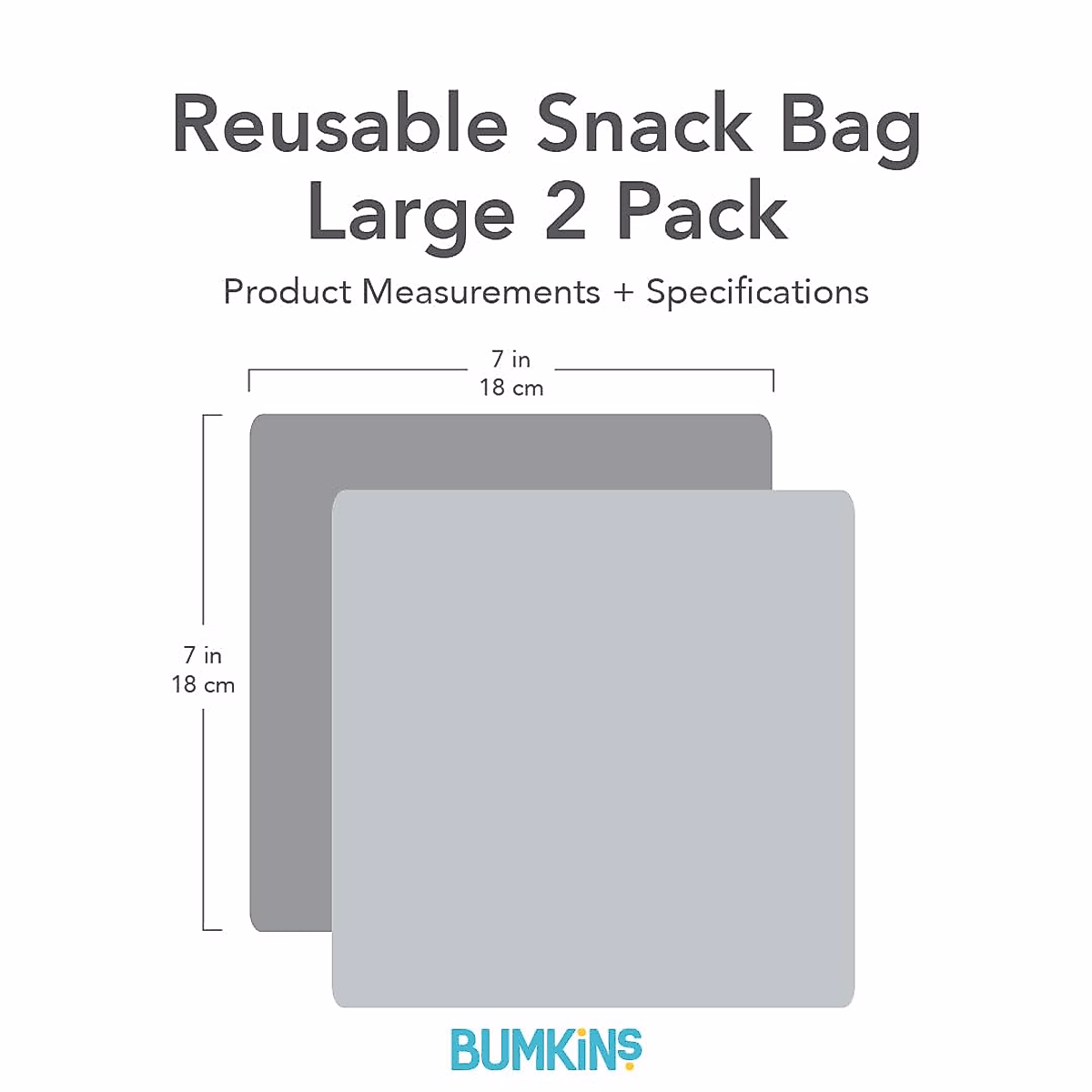 Bumkins Sandwich Bag / Snack Bag, Reusable Fabric, Washable, Food Safe, BPA Free, 7x7 - Cactus & Llama (2-Pack)