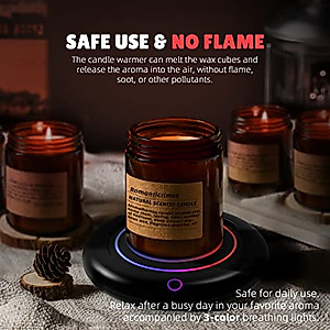 Coffee Mug Warmer, Candle Wax Warmer Plate with Gravity Sensor&3 Temperatures&8H Auto Shut Off, Coffee Mug Warmer for Desk with Night Light, Smart Coffee Cup Warmer for Beverage, Milk, Tea and Cocoa