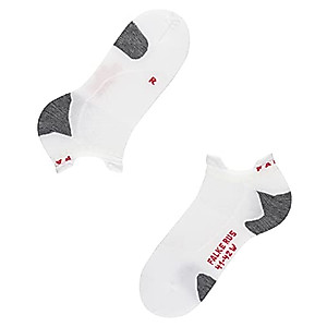FALKE Women's RU5 Race Invisible Running Socks, No Show, Ultralight Cushion, Athletic, Breathable Quick Dry, Nylon, White (White-Mix 2020), 8-9, 1 Pair
