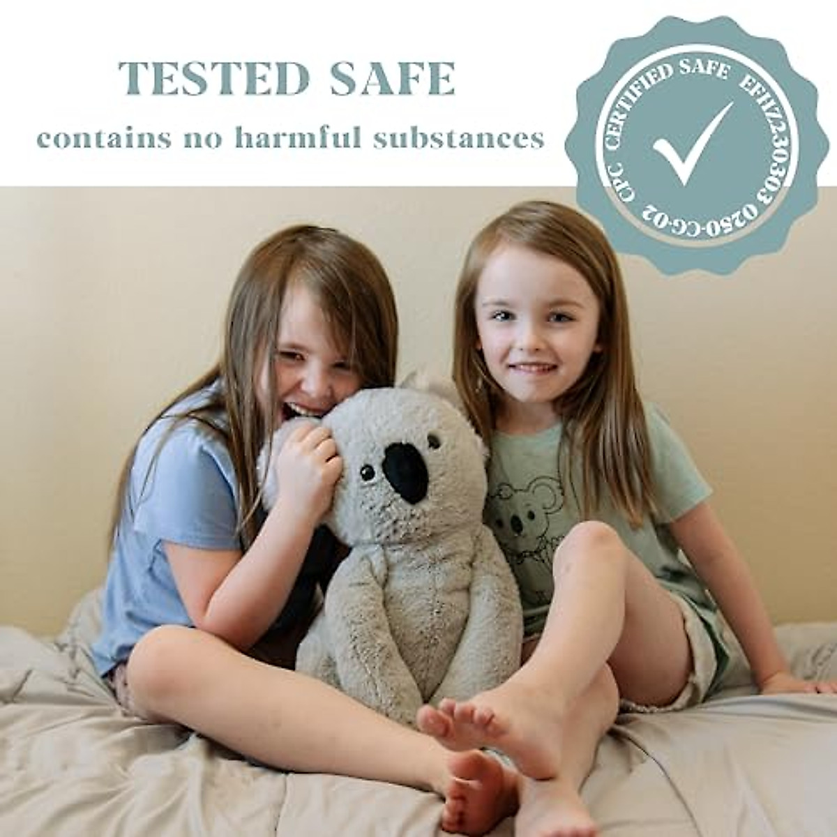 BAM + Crew Big Stuffed Animals - 16" Distributed 4lbs Koala Large Stuffed Animal for Adults & Kids - A Cuddly Koala Bear Cute Plush Toy Pillow, Gifts for Adults, Kids, Boys and Girls