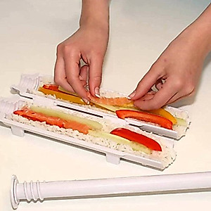 Tonhpxh Sushi Roller Kit Rolls Made Bazooka Kitchen Easy Cooking Tools Tube Shape Food Sushi Mold Maker