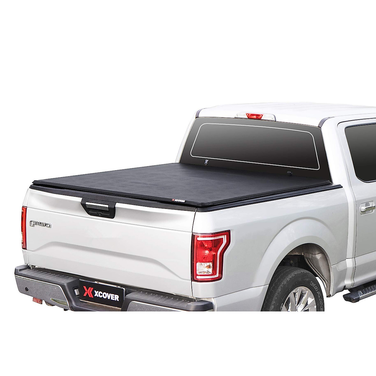 Xcover Soft Locking Roll Up Truck Bed Tonneau Cover, Compatible with 2004-2014 Ford F150, 2006-2014 Lincoln Mark LT Pickup 5.5 Ft Bed
