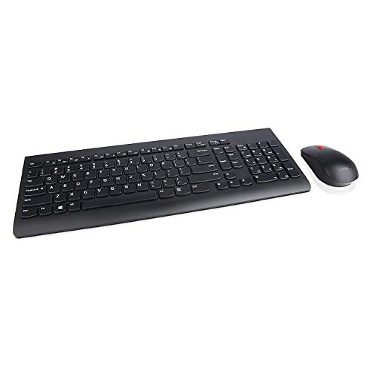 Lenovo 510 Wireless Keyboard & Mouse Combo, 2.4 GHz Nano USB Receiver, Full Size, Island Key Design, Left or Right Hand, 1200 DPI Optical Mouse, GX30N81775, Black