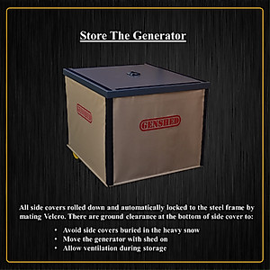 GENSHED Generator Shed - Generator covers while running & Generator Enclosure for Storage. Running Cover for both Inverter & Gas Generator From 2.5K to 15K. (GCE)
