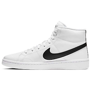 NIKE Men's Court Royale 2 mid Running Shoe, White Black White Onyx, 13 Narrow