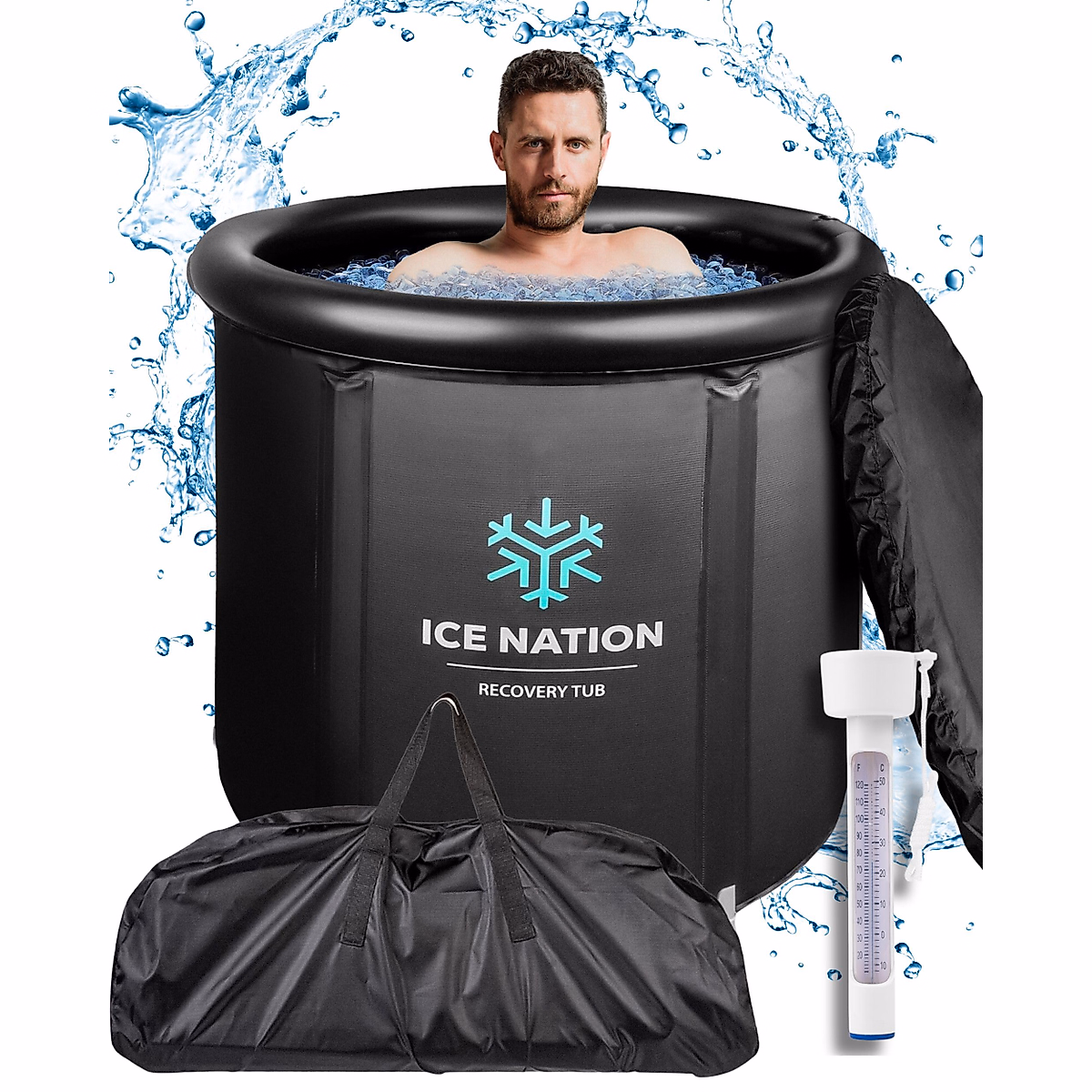 XL Ice Bath Tub, 100 Gallon Cold Plunge Tub, Portable Ice Bath Tub for Athletes, Cold Tub, Ice Tub, Ice Plunge Tub, Icebath
