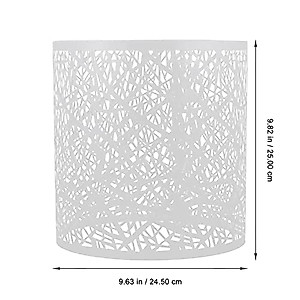 E27 Hollow Light Cover, Modern Lamp Shade, Replacement Metal Lampshade for Table Lamps and Floor Light, White2
