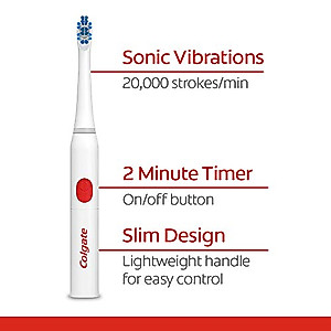 Colgate 360 Advanced Whitening Electric Toothbrush Replacement Head, 2 Count