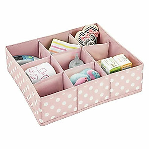 Fabric 9 Section Drawer/Closet Storage Organizer for Kids - Pink/White