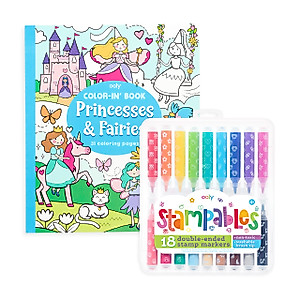 Ooly, Princesses and Fairies, Stampables Coloring Pack, Frameable Size
