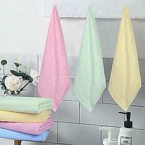 Yoofoss Hand Towels Face Washcloths Towel Set for Bathroom-Kitchen-Hotel-Multi-Purpose, Ultra Soft, Absorbent, 13" x 29" - 4 Pack