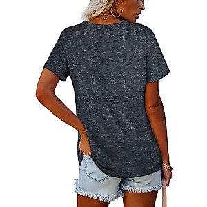 Baseball Shirt Women Baseball Tee Shirts Short Sleeve Crew Neck Casual Summer Graphic Tee Shirts Top Grey