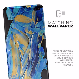 DesignSkinz Liquid Abstract Paint V65 Protective Vinyl Decal Wrap Skin Cover Compatible with The Samsung Galaxy S20 (Screen Trim & Back Glass Skin)
