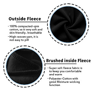 Kid Nation Kids' Slouchy Soft Brushed Fleece Casual Basic Crewneck Sweatshirt for Boys or Girls XL Black