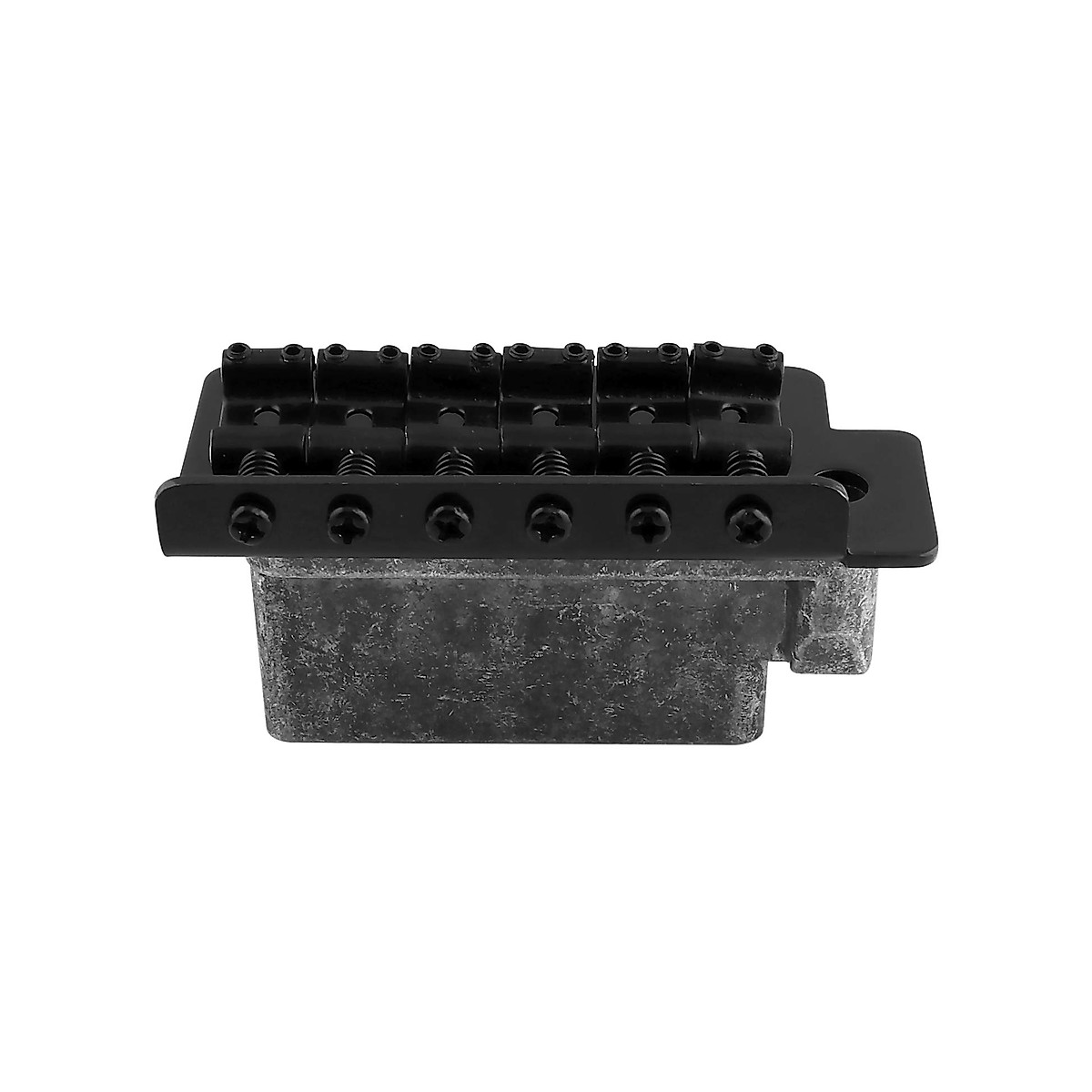 Metallor 6 String Guitar Tremolo Bridge with Whammy Bar for Fender Strat Squier Style Electric Guitar Black.