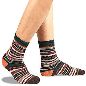 Heatuff Men's Winter Wool Socks Thermal Warm Soft Crew Socks (5 Pairs)