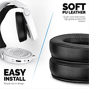 Gaming Gel Earpads for SteelSeries Arctis 1, Arctis 3, Arctis 5, Arctis 7, Arctis 9X, Arctis Pro & Arctis Prime Headset Headphone Earpads, Memory Foam & PU Leather (Black)