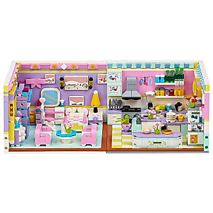 PinkBee Friends House Building Block Sets, Girls Mini Bedroom Friendship Playhouse Apartment Bricks Kit Birthday for Adults Kids 8-12 6-12 7-9 (639 PCS)