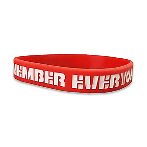 VetFriends.com Remember Everyone Deployed RED Silicone Bracelet Until They All Come Home (Qty 2)