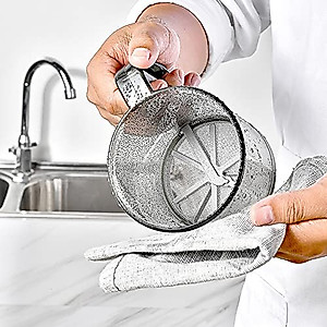 Flour Sifter for Baking, Double-Layer Extra Fine Mesh Sieve Strainer, Handheld Squeeze Powdered Sugar Sifter for Kitchen