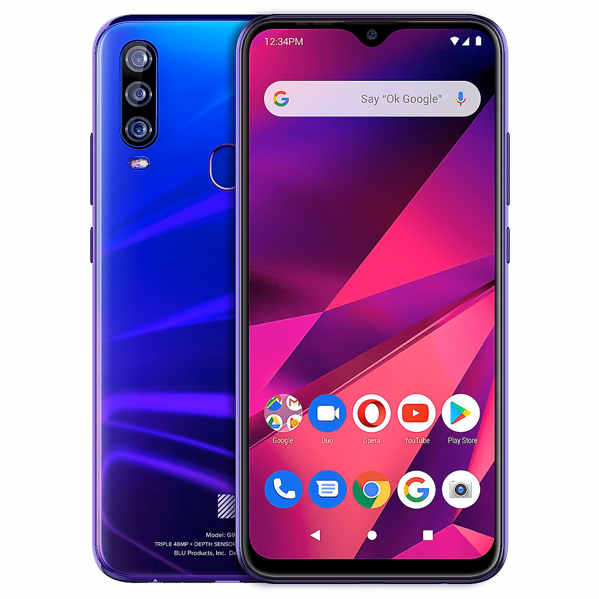 BLU G9 PRO | 2020 | All Day Battery | Unlocked | 6.3” HD+ Infinity Display | 128 GB | Triple 48MP Camera | US Version | US Warranty | Nightfall