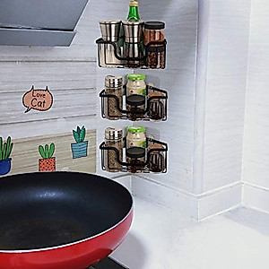 3-Pack Adhesive Corner Shower Shelf, Black Shower Caddy, Wall Mounted Rust Resistant Metal Bathroom Shelf, No Drilling Metal Storage Organizer Racks with Removable Hooks for Kitchen, Toilet and Dorm.