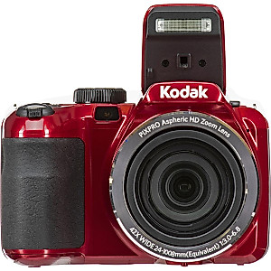 Kodak PIXPRO Astro Zoom AZ421-RD 16MP Digital Camera with 42X Optical Zoom and 3" LCD Screen (Red)