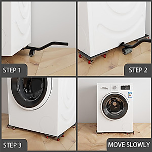 Heavy Duty Furniture Dolly,Furniture Mover 5 Wheels,360°Rotation Wheels Furniture Dolly,for Moving Heavy Furniture, Refrigerator, Sofa,Safe,Piano, Cabinet1500 Lbs Load Capacity,