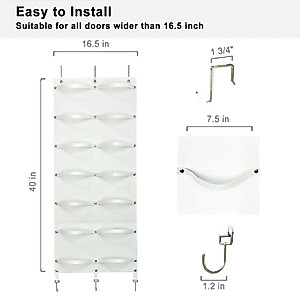 ETOWIFA Hat Organizer Rack for Baseball Caps [Up to 37], Hat Hanger Over the Door Organizer for Closet with 7 Felt Bands & 3 Hooks, Non-Drilled Hat Sunglasses Storage for Room, College Dorm