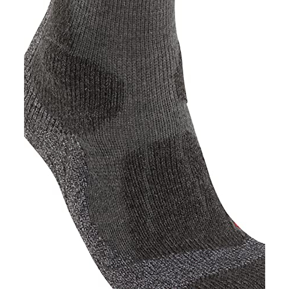 FALKE Men's TK1 Adventure Hiking Socks, Mid Calf, Thick Padding, Athletic Sock, Breathable Quick Dry, Merino Wool, Grey (Asphalt Melange 3180), 10.5-11.5, 1 Pair