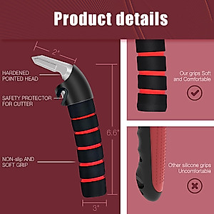 KOUNATSURI Car Door Handle for Elderly Assist Support Handle Multifunction Car Door Latch for Seniors and Handicapped Red