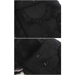 Connectyle Unisex Faux Fur Lined Trooper Trapper Hats with Ear Flaps, 55 60cm, Black