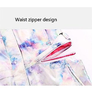 YEEFINE Women's Ski Suit One Piece Jumpsuits Snowboard Suits Winter Outdoor Waterproof Snowsuits Overalls(C2, XL)