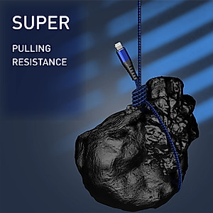 [Apple MFi Certified] 4 Pack iPhone Charger 10ft, Long Lightning Cable Nylon Braided 10 Foot Cord, Fast Charging Cords for iPhone 12 Pro Max/iPhone 12/11Pro Max/12 Pro/11/XS/XR/X/8/iPad,AirPods/Blue