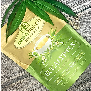 Palm Beach Medicinal Herbs - Eucalyptus Leaf Tea - Pure Herbal Tea Series (30 Tea Bags) 100% Natural