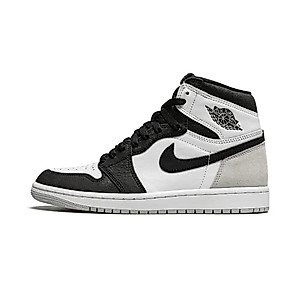 Nike mens Air Jordan 1 Retro High Sneaker, White/Black-grey Fog-bleached, 11