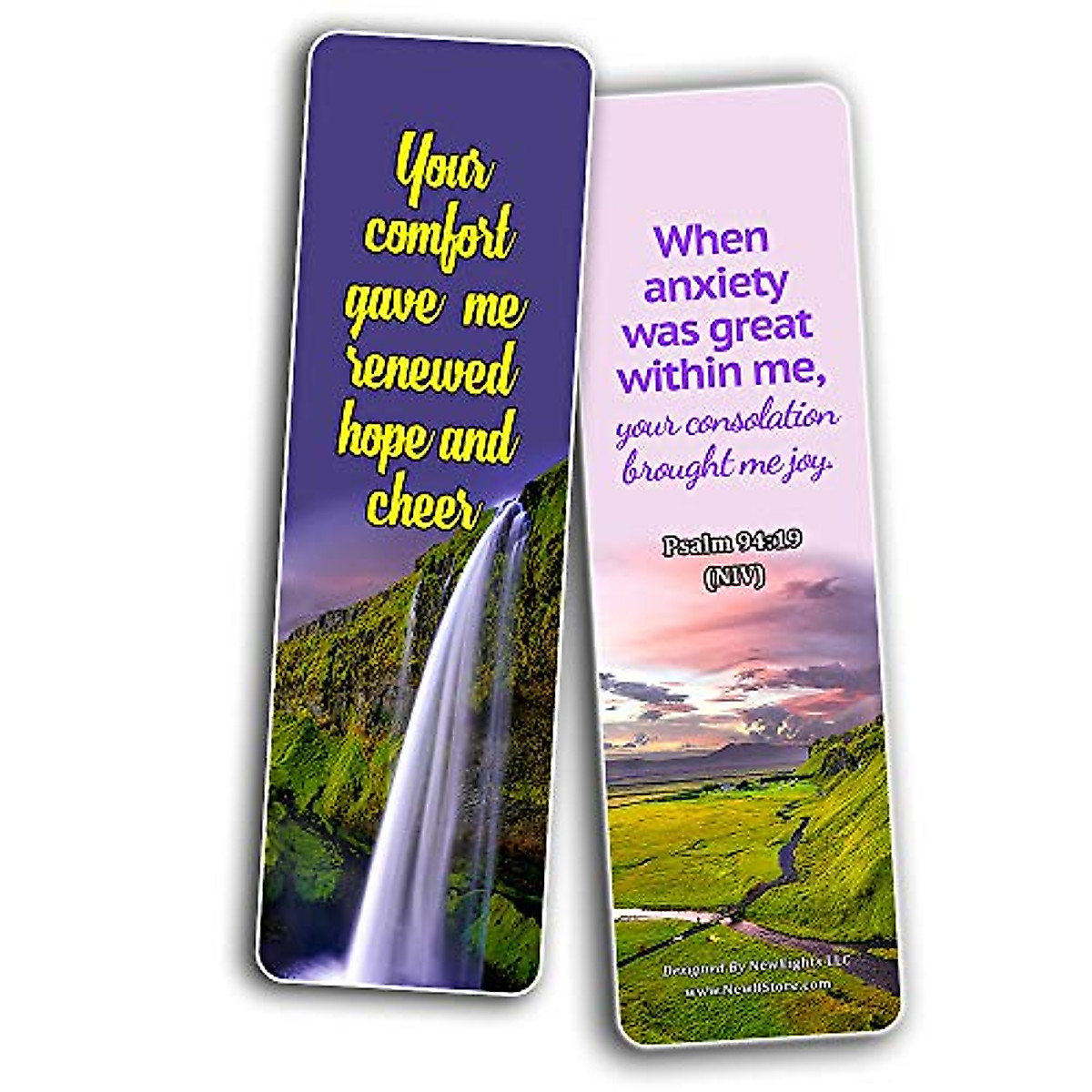 Powerful Bible Verses Bookmarks - God is in Control (30 Pack) - Handy Powerful Bible Verses About God is in Control Bible Texts