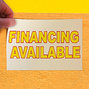 Decal Sticker Financing Available Business Style U Business Outdoor Store Sign 8"