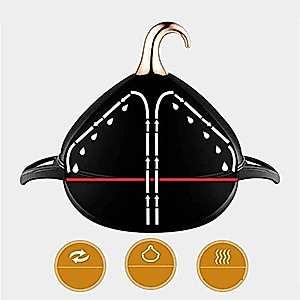 Moroccan Tagine Cooking Pot, Stainless Steel Non-Stick Slow Cooker, Healthy Durable Casserole, for Kitchen Cooking