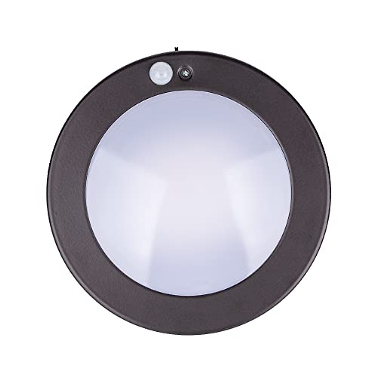 LIT-PaTH LED Motion Sensor Flush Mount Ceiling Lighting Fixture, Closet Light with Dusk to Dawn, 10.5W, 700 Lumen, 6.2 Inch, Anti-Rust Galvanized Housing, Bronze Finish 3000K 1-Pack