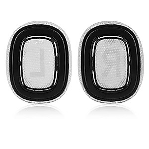 Jecobb Replacement Earpads for Apple AirPods Max Headphones with Mesh Fabric & Memory Foam Ear Cushions (Silver)