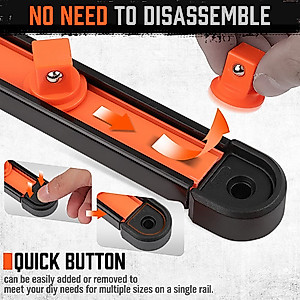 HORUSDY 9-Piece ABS Socket Organizer, 1/4-Inch 3/8-Inch 1/2-Inch, 360° Swivel Premium Quality Socket Holders