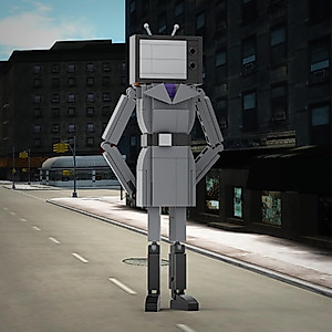 Skib Toilet Building Blocks Toy Building Blocks Set,Popular Horror Video Characters TV Girl Toilet Man Model,Fan Collectibles,Creative Birthday Kids Adults Boys Girls 8+(163pcs)