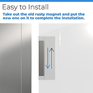 Shower Door Magnet - 2-1/2" Long Glass Shower Door Magnet Replacement for Swing Shower Doors Shower Door Handles Shower Door Strike Jamb