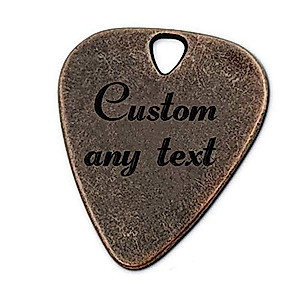 FKOG Custom Metal Guitar Pick, Customize Personalized Wood Guitar Pick Holder Music Gifts for Him Her Men Women Dad Husband Boyfriend Girlfriend (custom link)