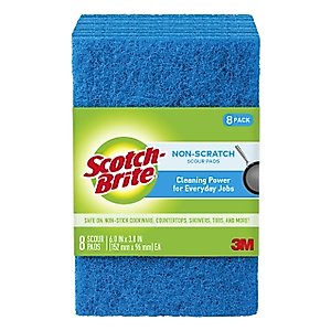 Scotch-Brite® Non-Scratch Scour Pads 628-EC, 6.0 in x 3.8 in (152 mm x 96 mm) | Shipper Unit