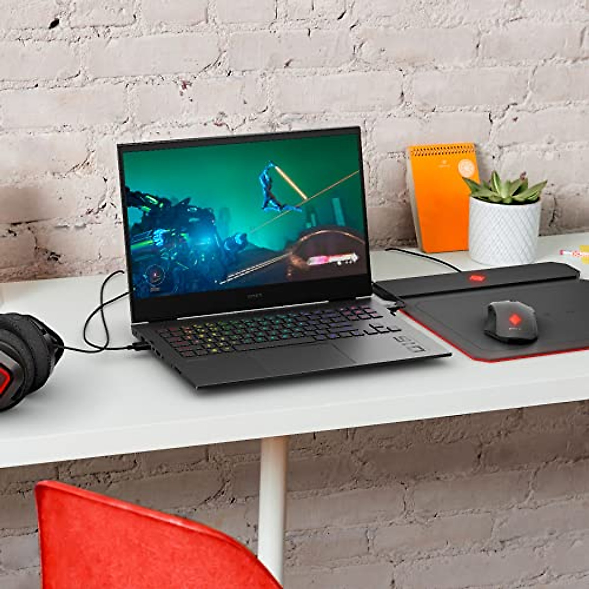 HP OMEN 16.1 Inch Gaming Laptop, AMD Ryzen 7 5800H, 32GB RAM, 1TB SSD, NVIDIA GeForce RTX 3050 Ti, Win 11 H, 144Hz Refresh Rate, Bundle with JAWFOAL
