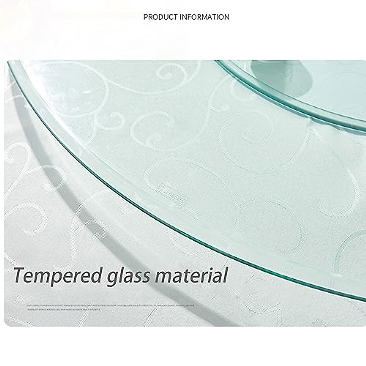 Dxcaicc Dining Table Glass Turntable,Glass Lazy Susan Turntable Dining Table,Round Tempered Glass with Silent Bearing centerpieces,Steady Swivel Dining Table Glass Serving Tray,80cm