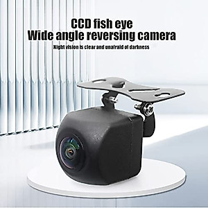 Miytsya 1 PC Car Backup Camera, 130° Super Wide Angle and Rear/Front View Universal Metal Camera, HD Fisheye Glass Lenses, Night Vision Waterproof Reverse Backup Camera for Car Truck RV (Black)